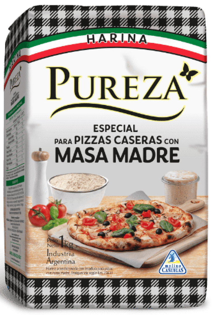 HARINA PUREZA PARA PIZZA C/MASA MADRE X 1 KG | Distribuidora Carla